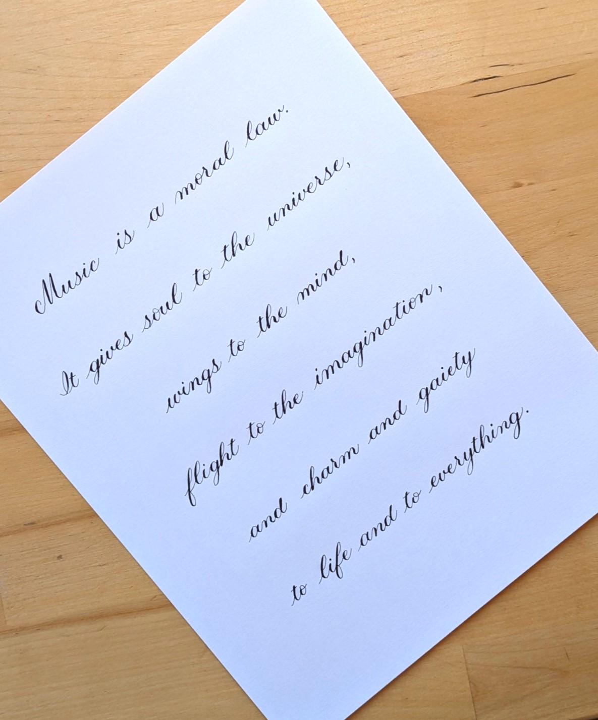 Calligraphy Poem/prayer on 8.5"x11" Paper, Lord's Prayer, Custom ...