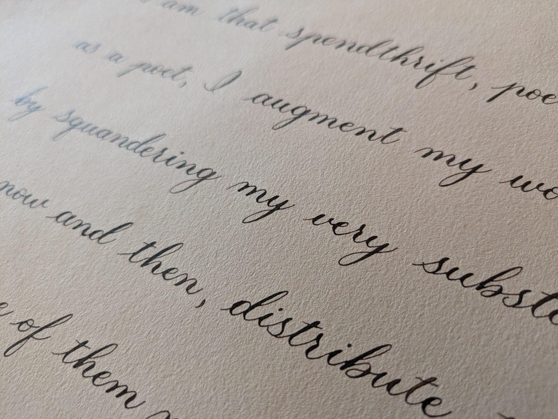 Calligraphy Poem/prayer on 8.5"x11" Paper, Lord's Prayer, Custom ...