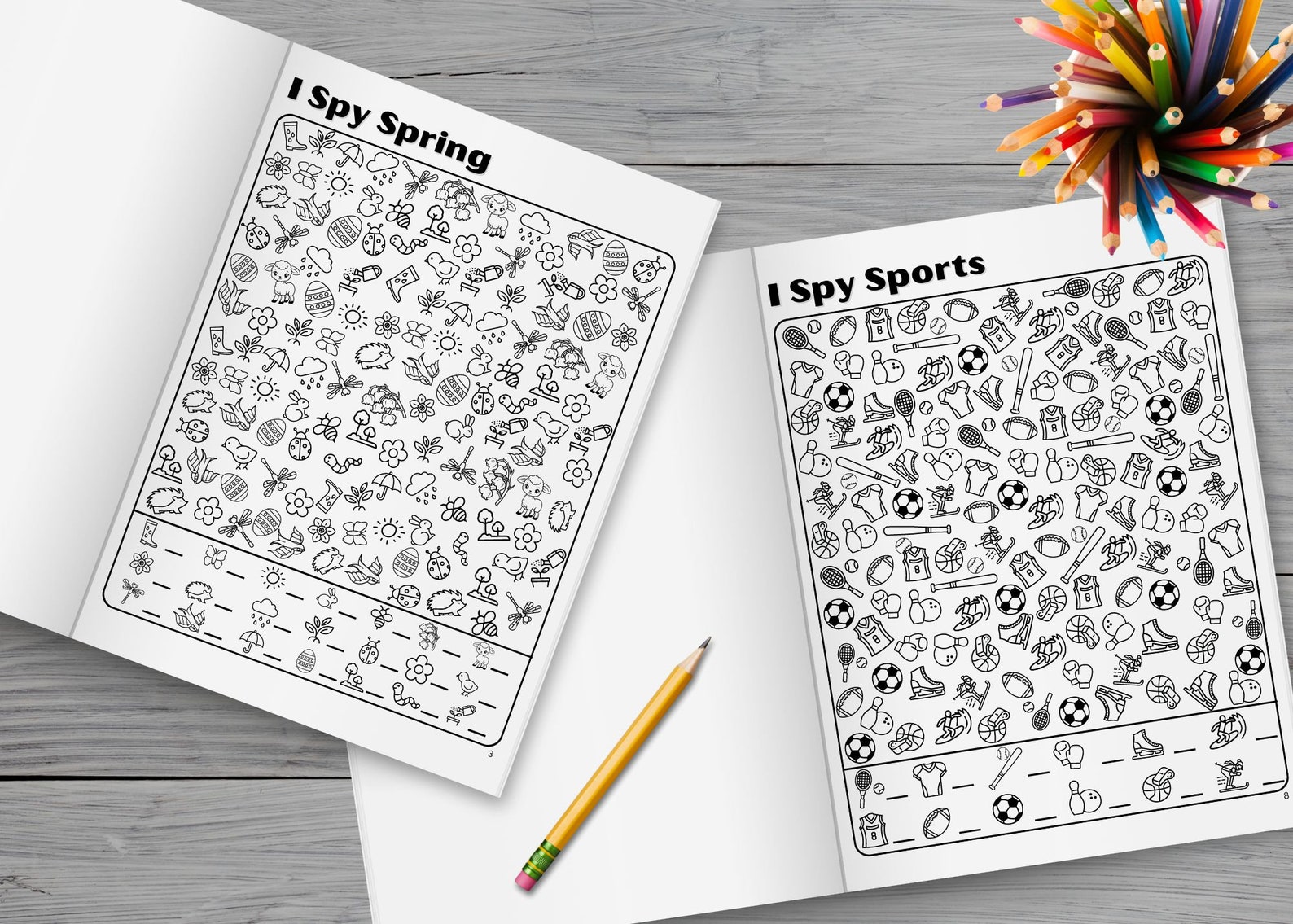 I Spy Coloring Book, Fun Book, Busy Book for Kids 5-12 Years Old ...