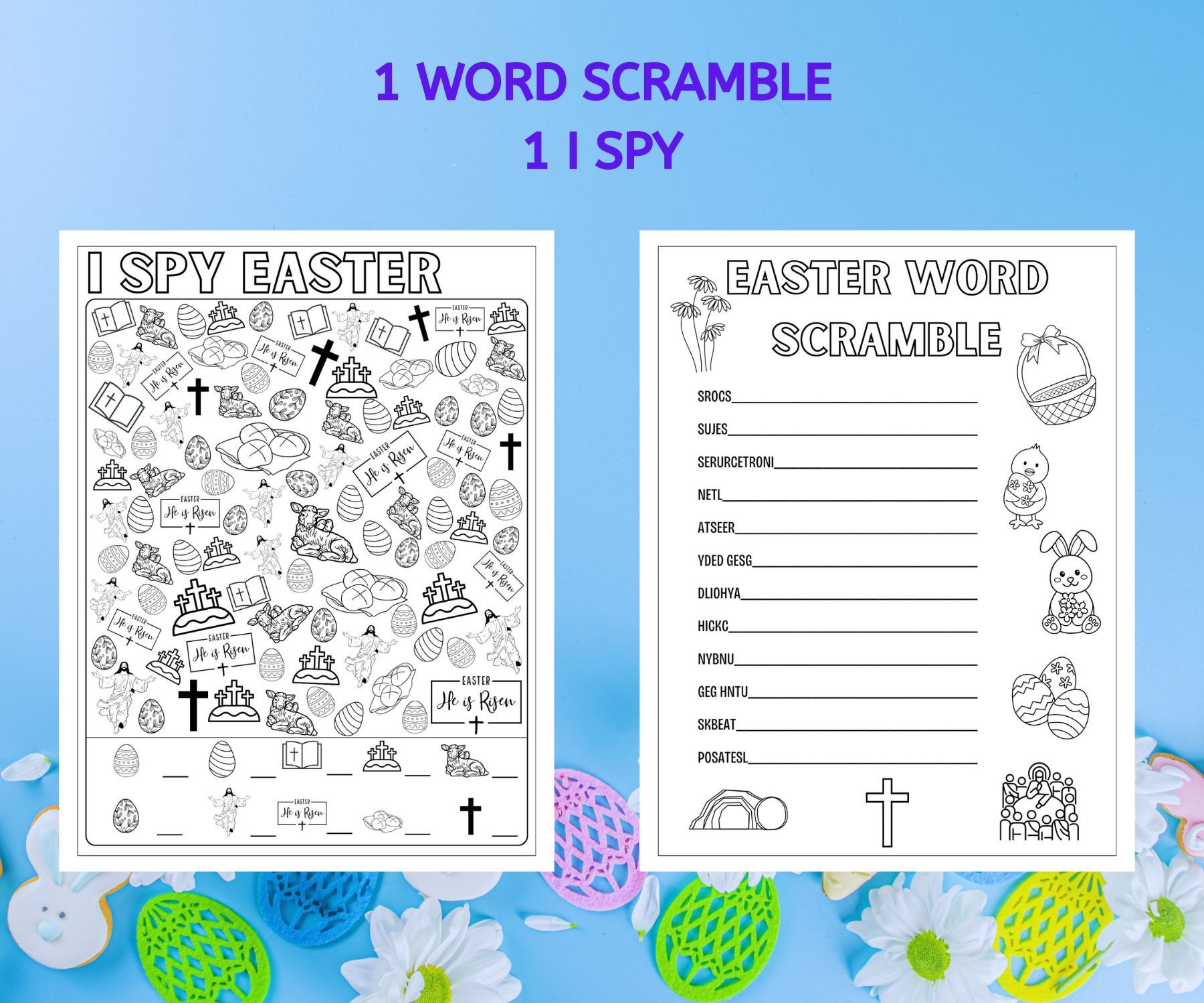 Printable Easter Worksheets, Easter Puzzle Pages, Easter Maze, Spot the ...