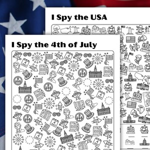 Printable I Spy the 4th of July Activity, Independence Day Coloring ...