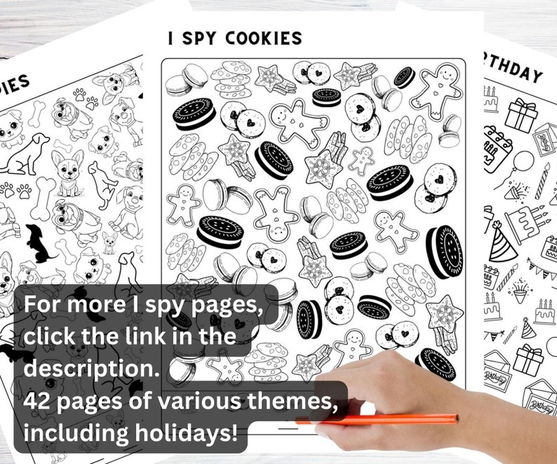 Father's Day I Spy Coloring Page: Printable Kids Activity (instant ...