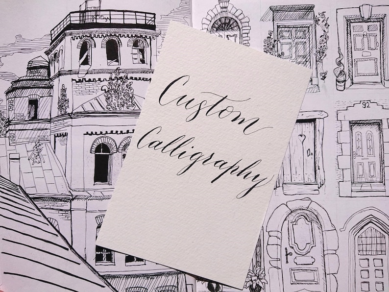Handmade Custom Calligraphy Card: Personalized Quote, 4x6 - Etsy