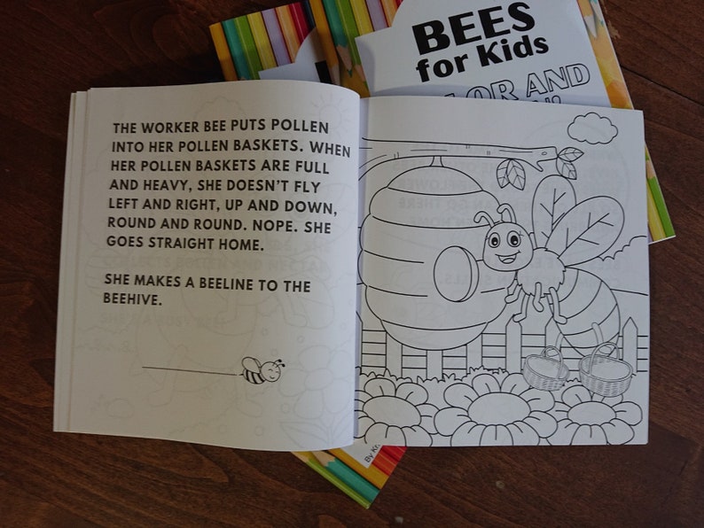 Bees for Kids Educational Coloring Book for Children Aged 2-7 Coloring ...