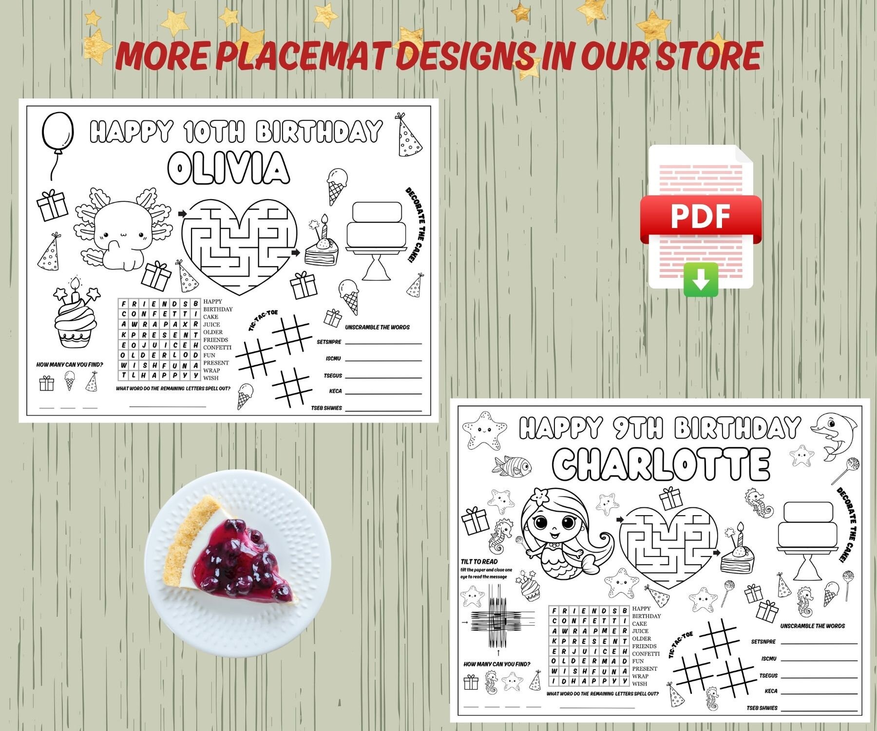 Editable & Printable Ballerina Birthday Placemat I Personalized ...