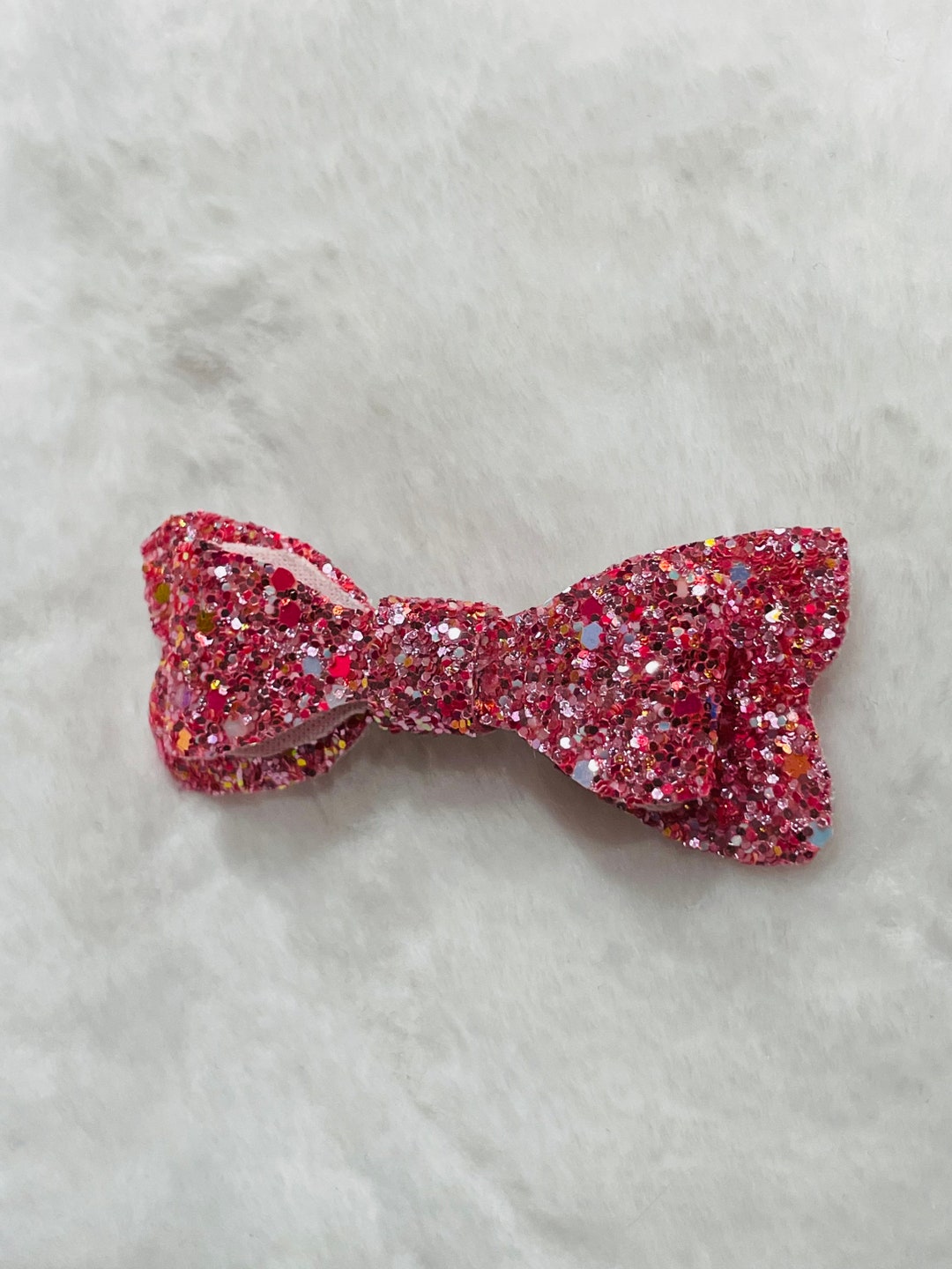Pink Glitter Bow/ Pink Bow/ Hair Bow - Etsy