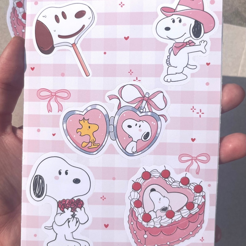 Snoopy Stickers - Etsy