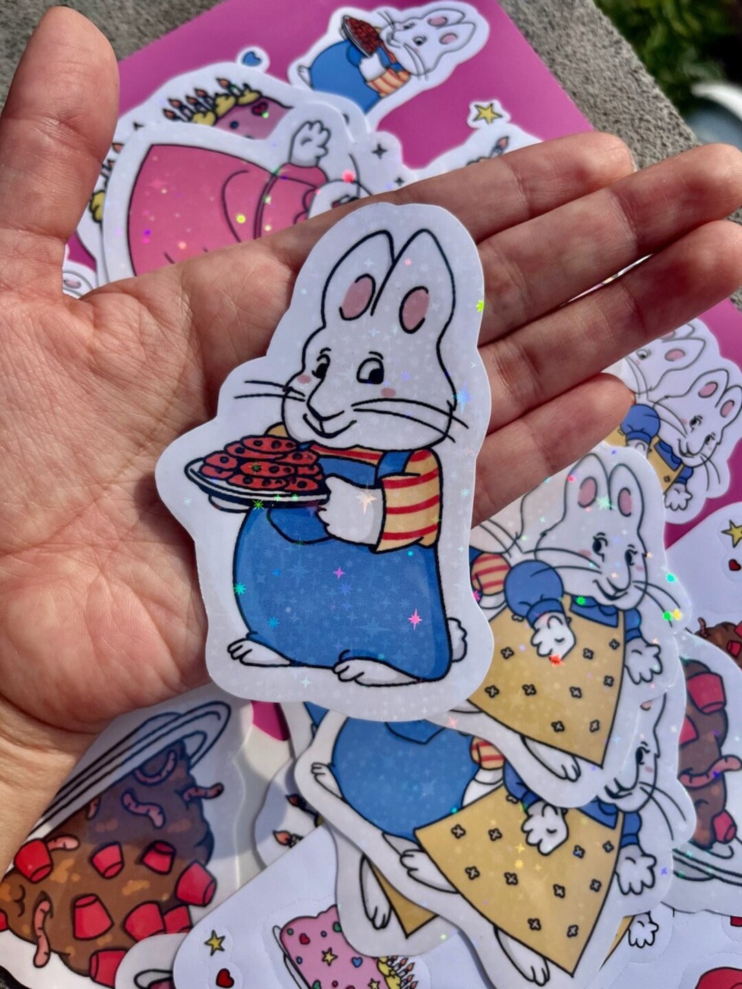 Max and Ruby Glitter Stickers Max, Y2K Stickers, Nostalgia, Cute ...