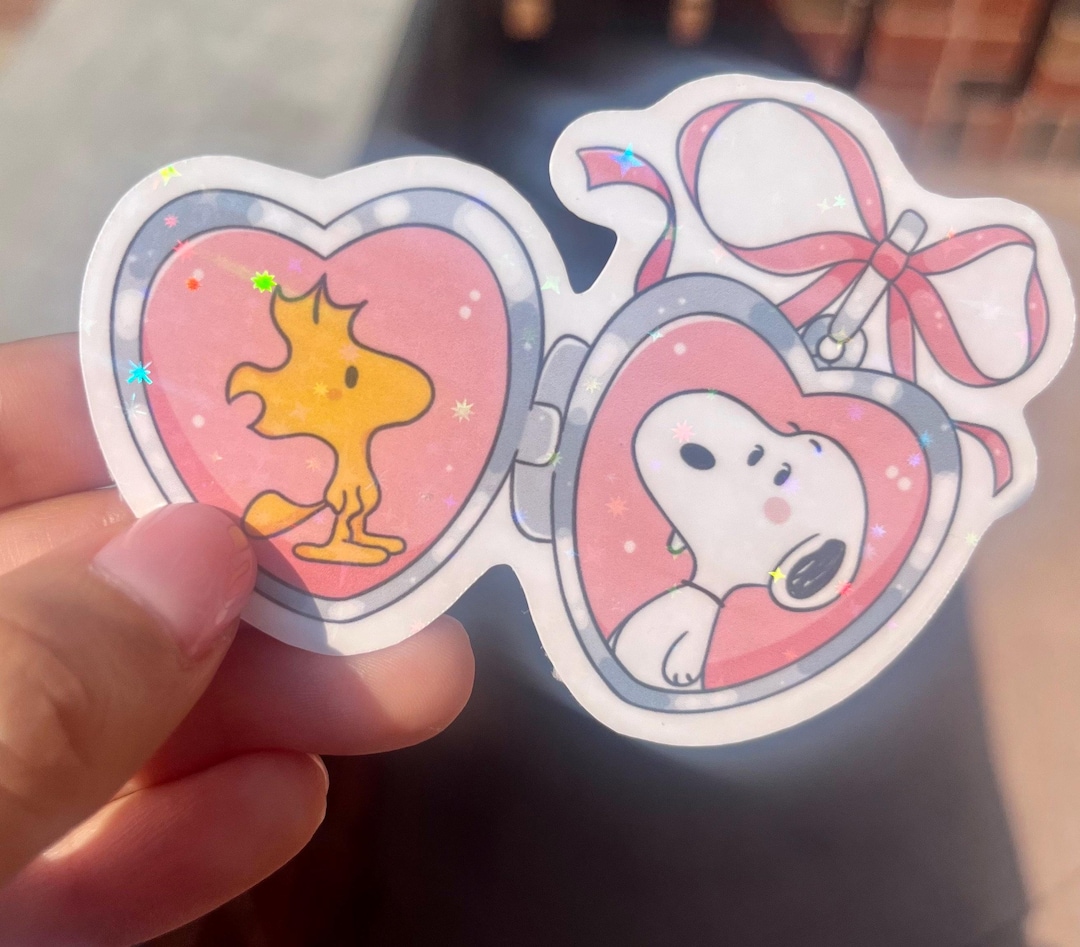 One Glitter Pink Dog Heart Locket Sticker~kawaii Sticker~dog Sticker ...