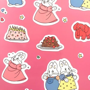 Max and Ruby Sticker Sheet Kawaii Stickers Bunny Stickers Cute Pink ...