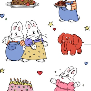 Max and Ruby Sticker Sheet Kawaii Stickers Bunny Stickers Cute Pink ...