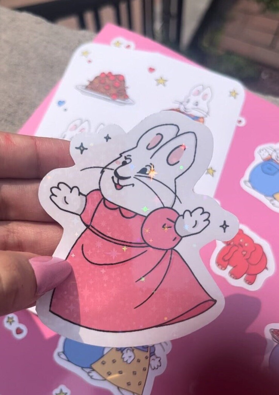Max and Ruby Glitter Stickers- Ruby, Y2K Stickers, Nostalgia, Cute ...