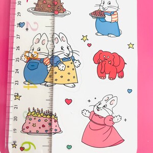 Max and Ruby Sticker Sheet Kawaii Stickers Bunny Stickers Cute Pink ...