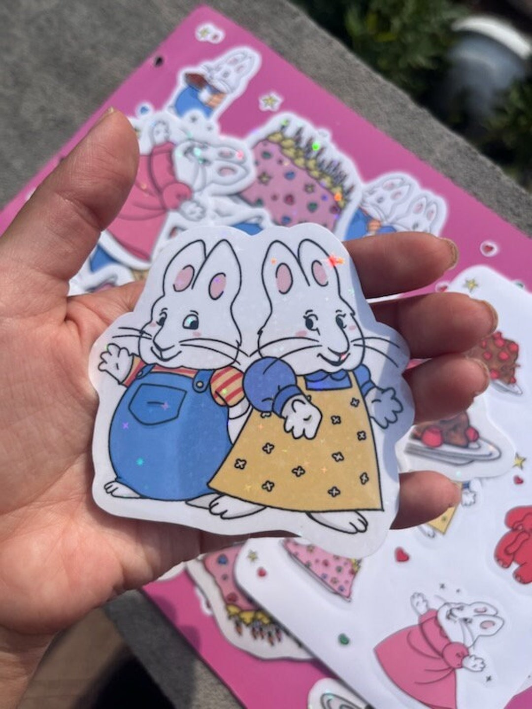 Max and Ruby Glitter Stickers- Max and Ruby, Y2K Stickers, Nostalgia ...