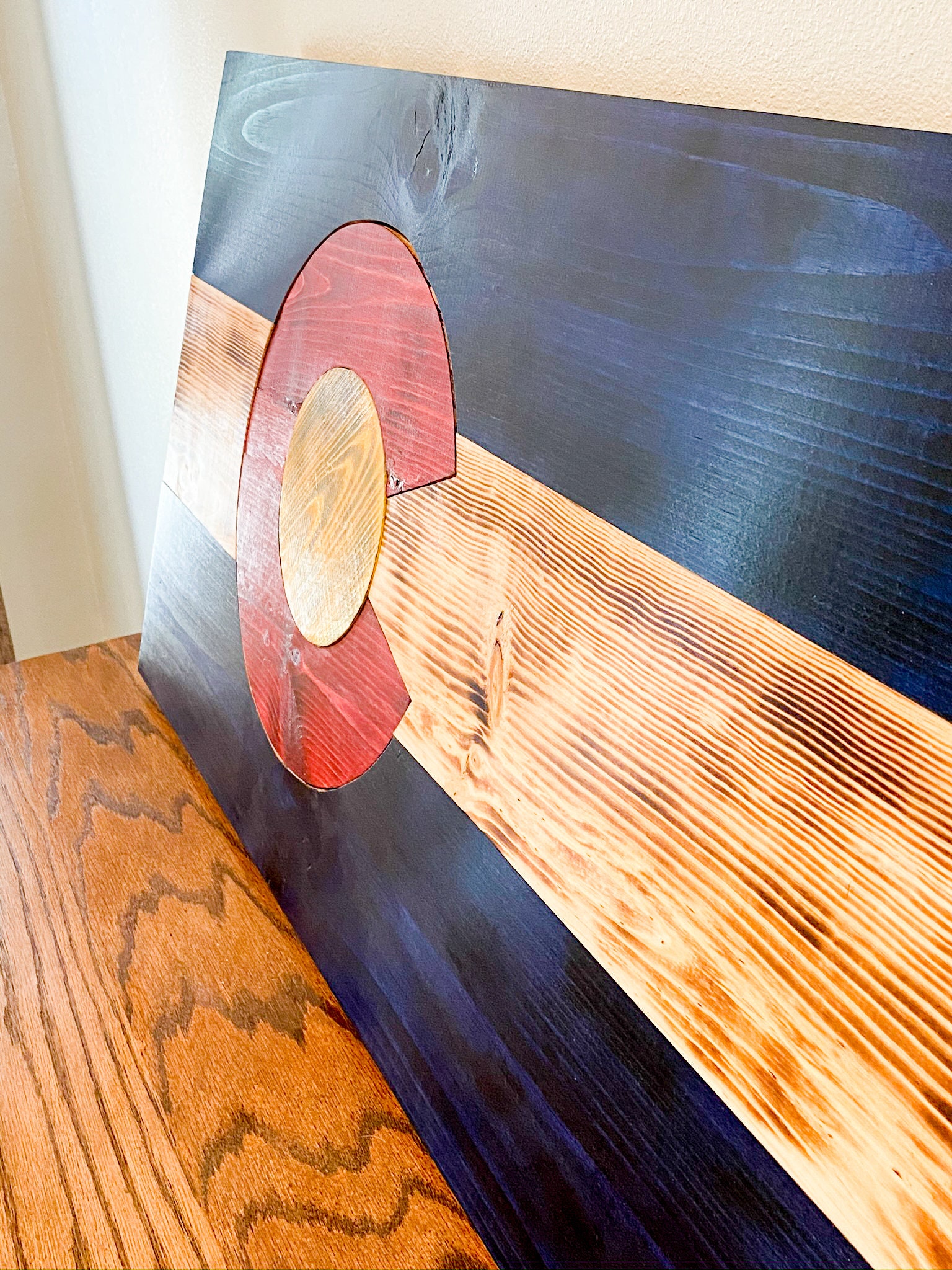 LARGE Colorado Rustic Wood Flag (36"x19"), Colorado Mountain Wall Art ...