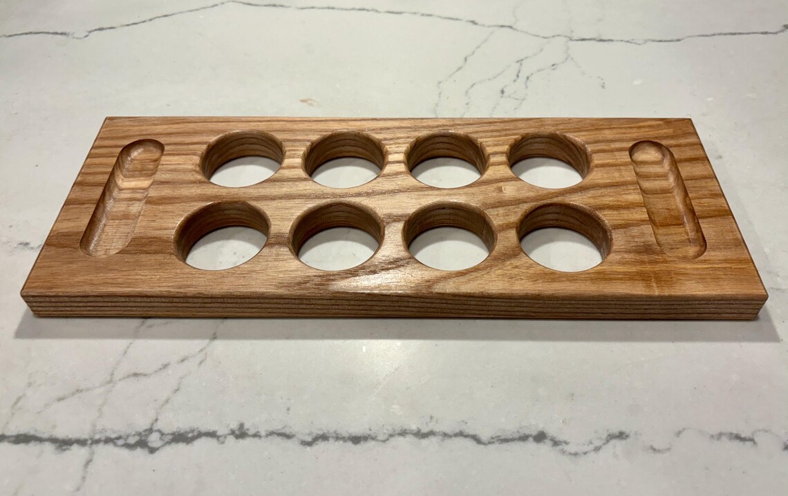 Bespoke Shot Glass Serving Board, Shot Glass Flight Tray, Shot Glass ...