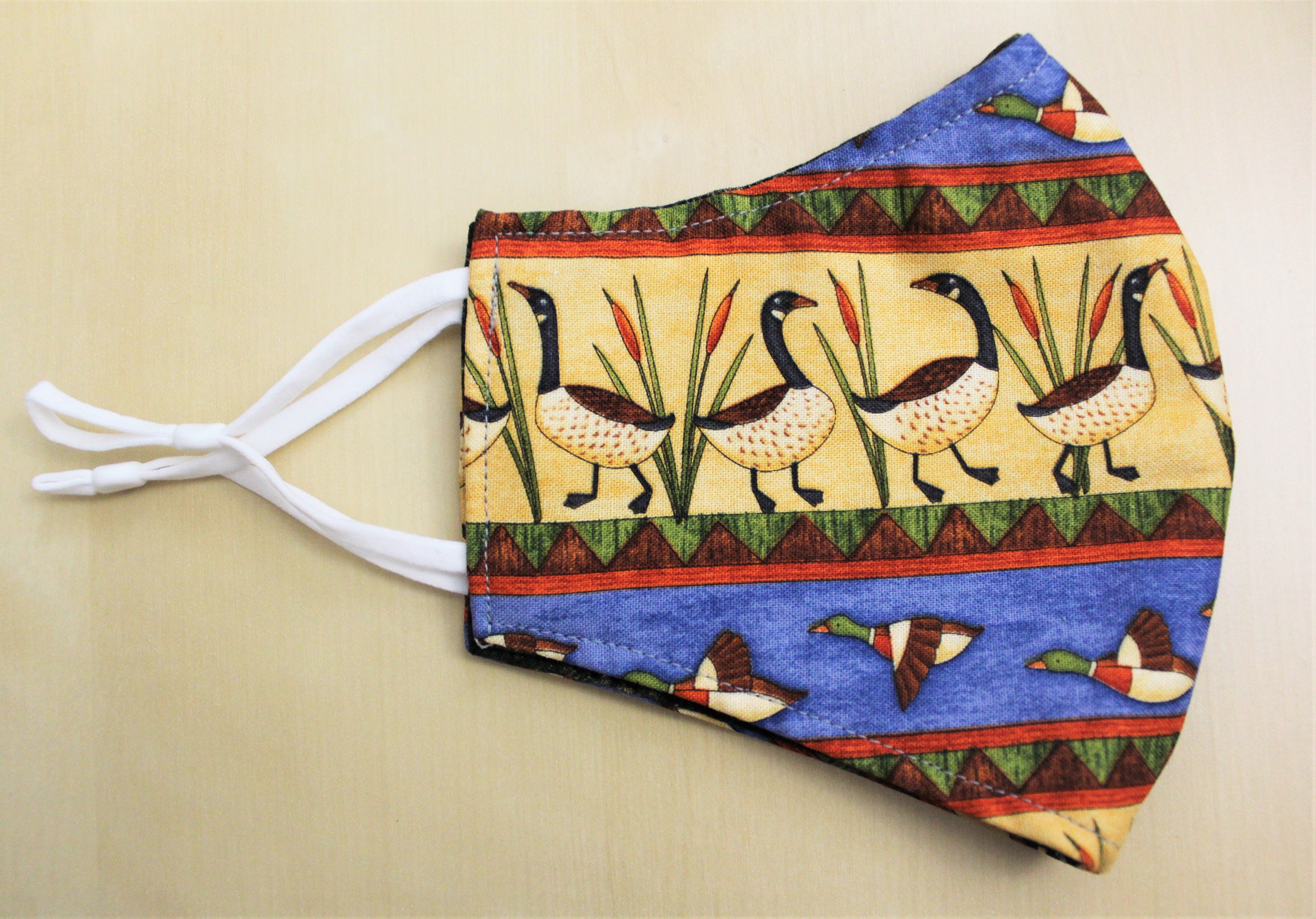 Fish & Geese Face Masks Duck Duck Goose Flock of Fishes - Etsy