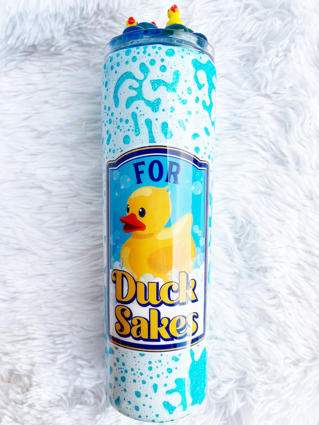 For Ducks Sake Glitter Tumbler Bubbles Ducks Duck Lovers Humor - Etsy