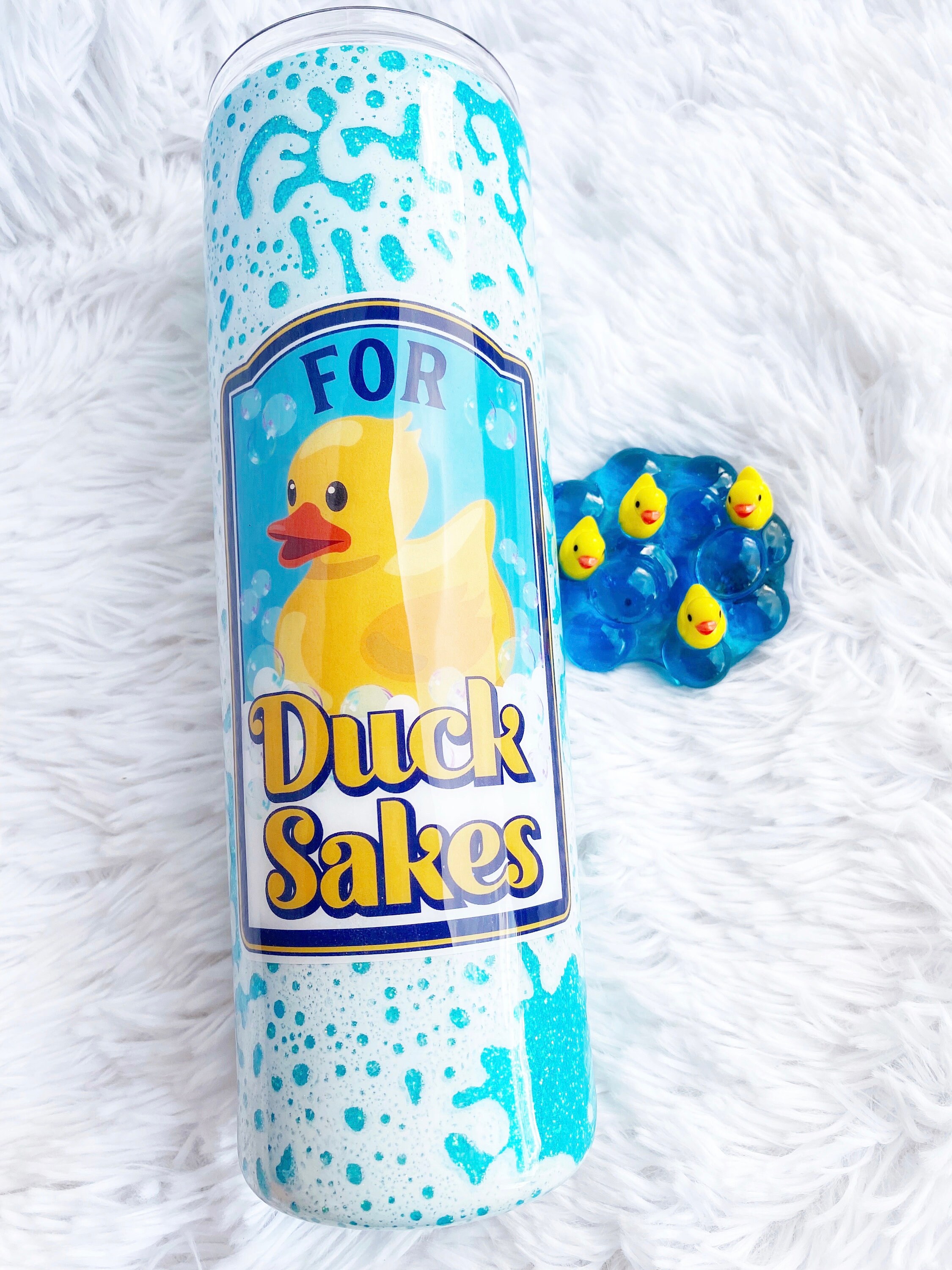 For Ducks Sake Glitter Tumbler Bubbles Ducks Duck Lovers Humor - Etsy