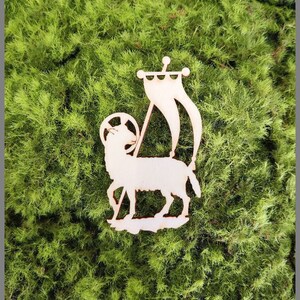 Osterlamm aus Holz / religiöse Kunst / Ornament für Palmbuschen ...