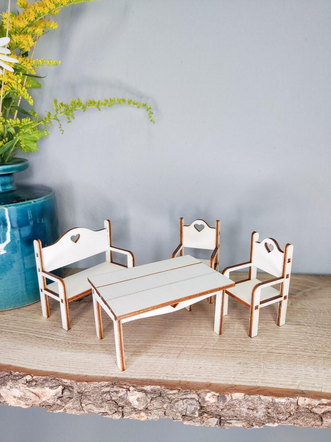 Kit chaises monde gnome table banc / salle à manger miniature - Etsy France