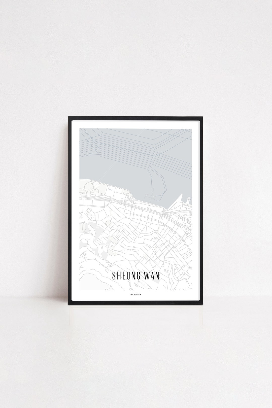 Sheung-wan Poster Wall Art Print Map City Map Print City Map Art World ...