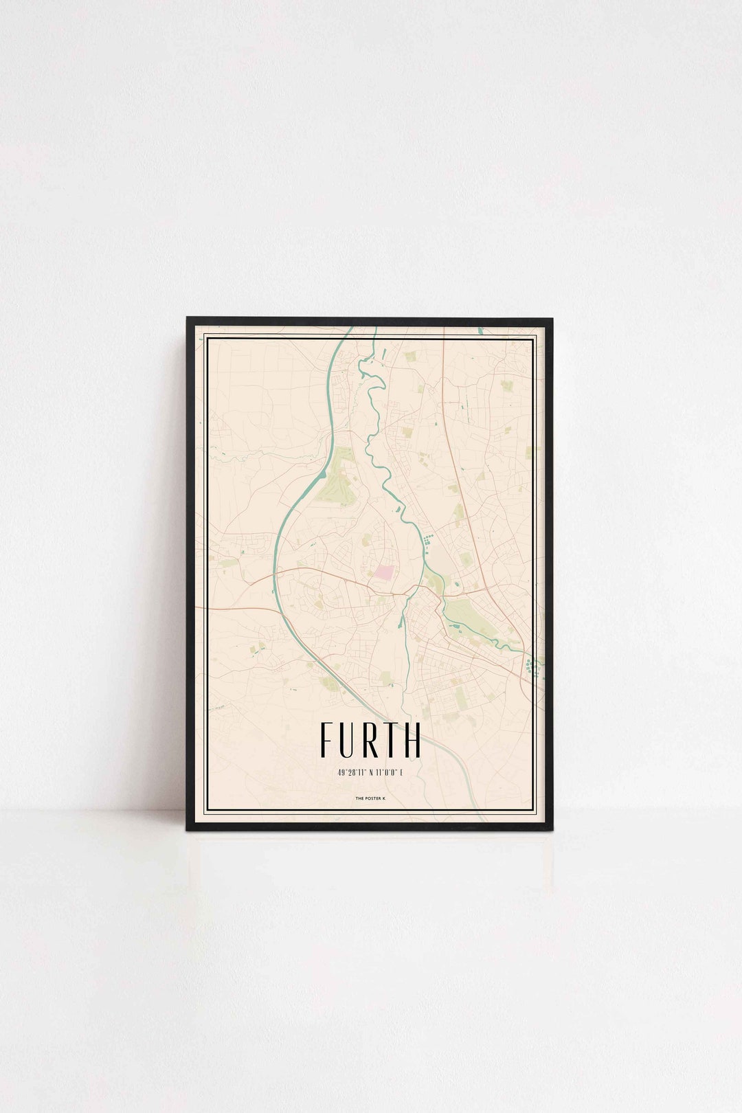 Furth Poster Wall Art Print Map City Map Print City Map Art World ...