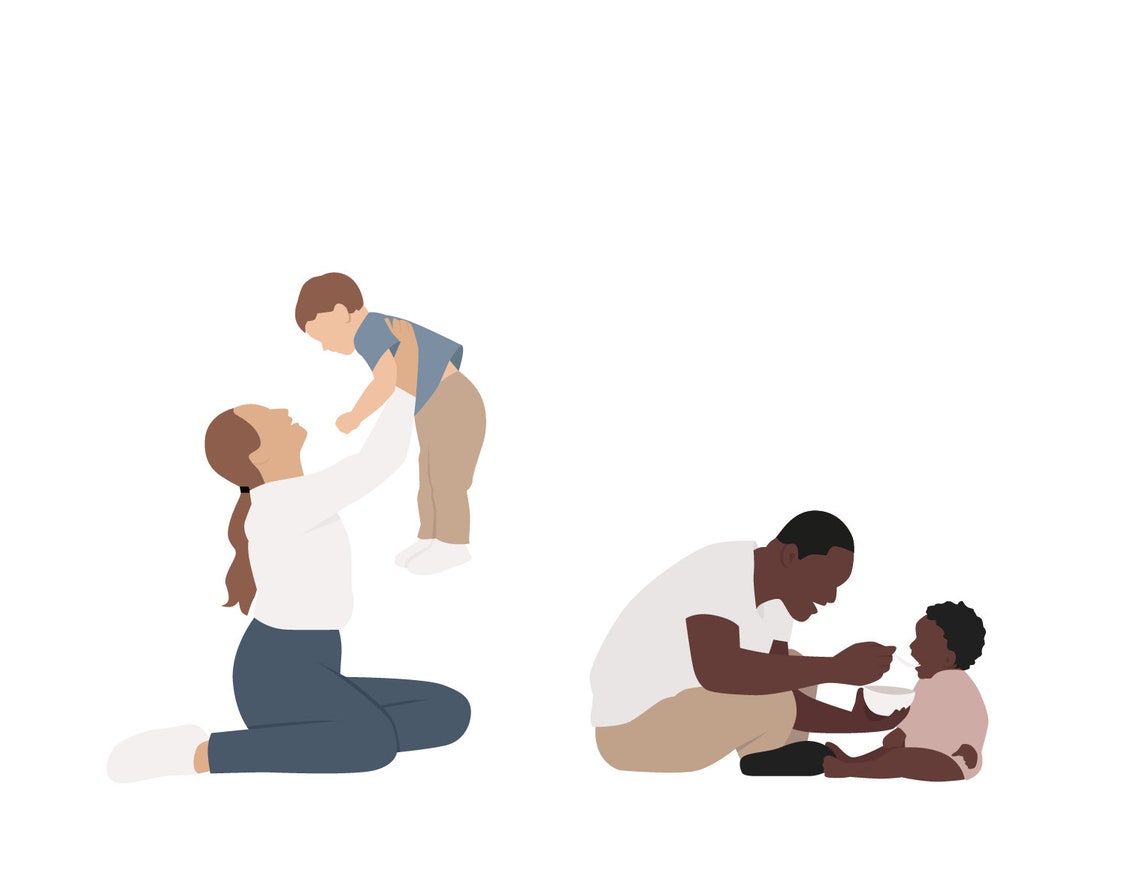 20 Flat Vector People - Family & Parently Outdoor - Pack of 10 ...