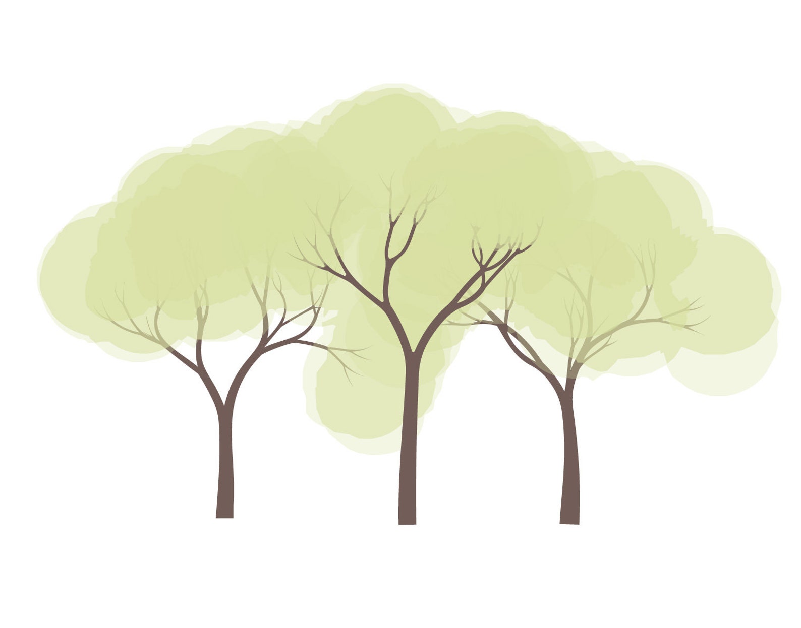 144 Set of Flat Vector Trees Clipart - Flat Vector Plant Illustration ...