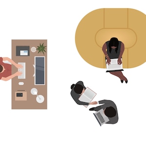 53 Flat Vector People Illustration - Working People - Top View - Pack ...