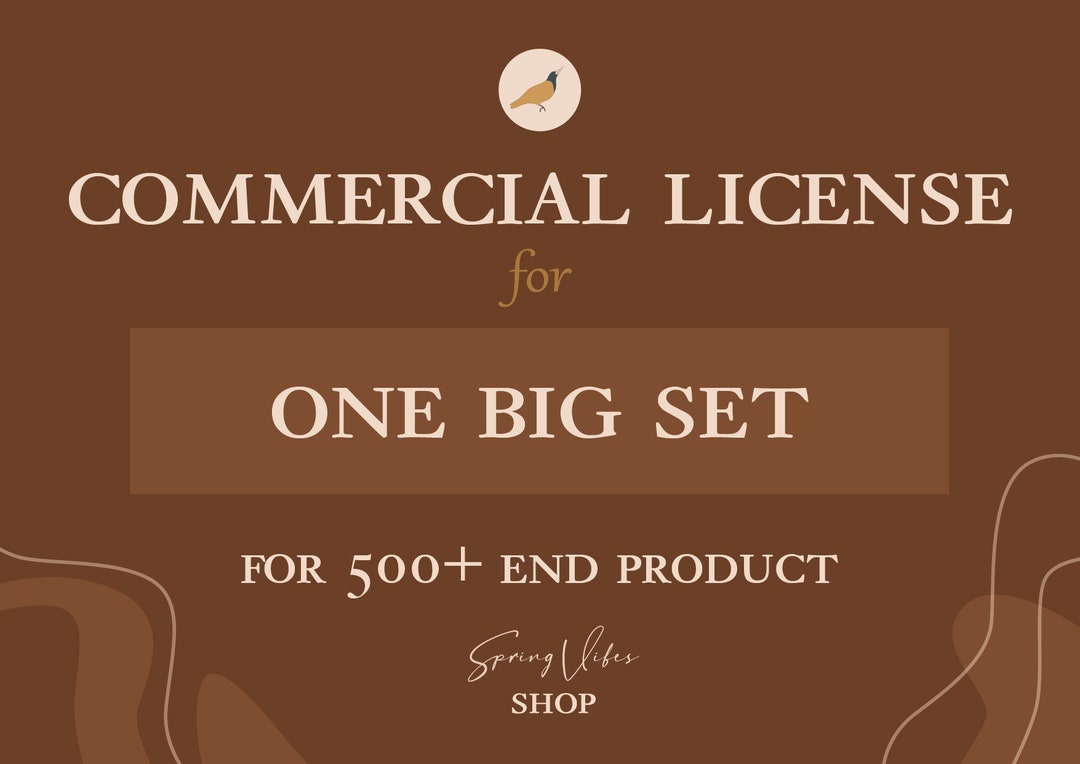 Extended Commercial License for One BIG SET - Etsy