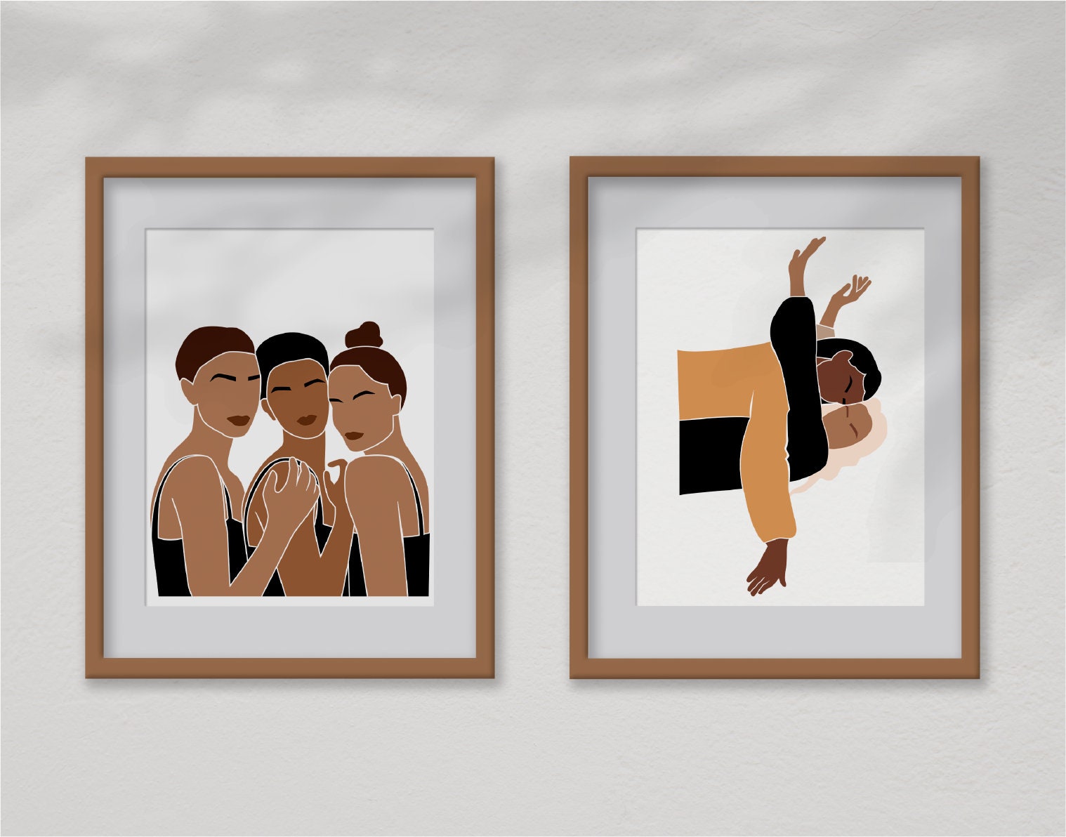 Girlfriends SVG, Feminine Vector Clipart, Abstract Women Svg, Friends ...