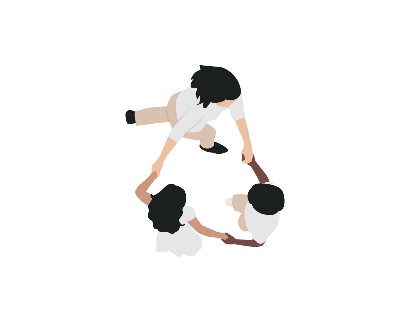 19 Flat Vector People - Top View - Pack of 19 Illustration - AI - Png ...