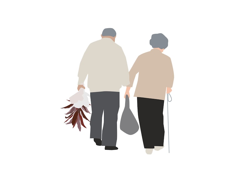 15 Flat Vector People Illustration - Elderly - Old People - Pack of 9 ...