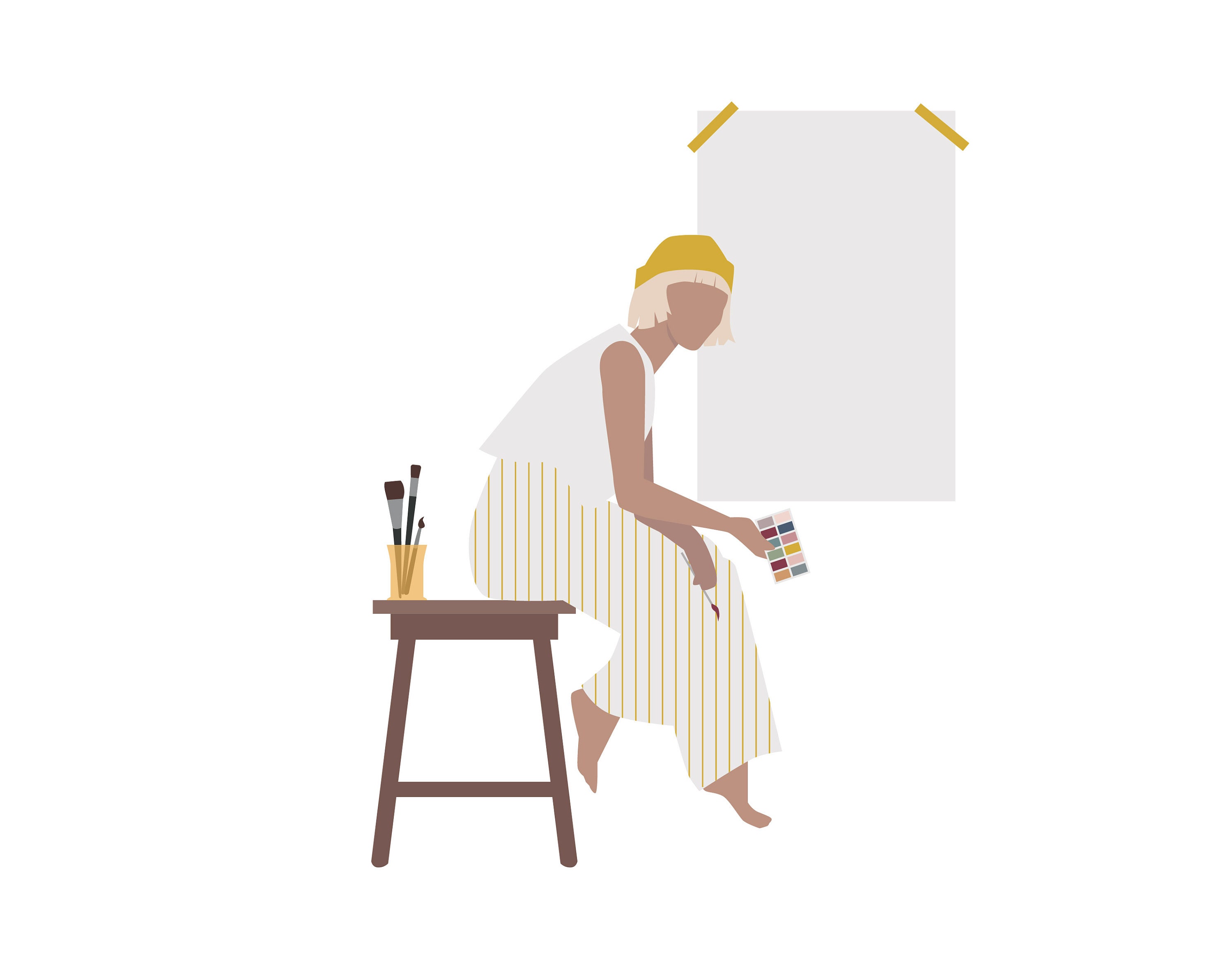 30 Flat Vector People Illustration - Art and Crafts - Pack of 20 ...