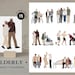 15 Flat Vector People Illustration AI - Old People - Elderly Faceless ...