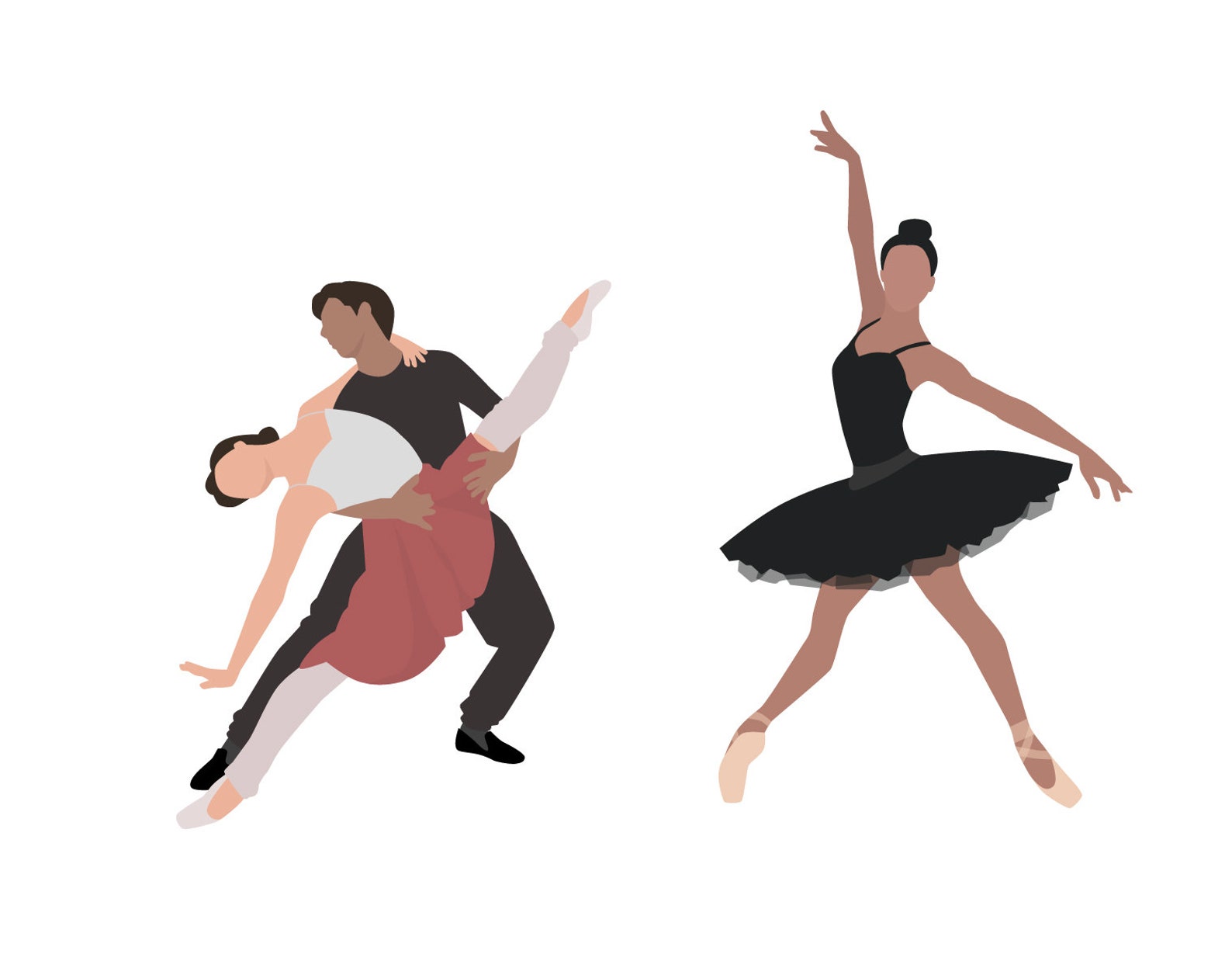 20 Flat Vector People - Dancing People - Indoor - Pack of 16 ...