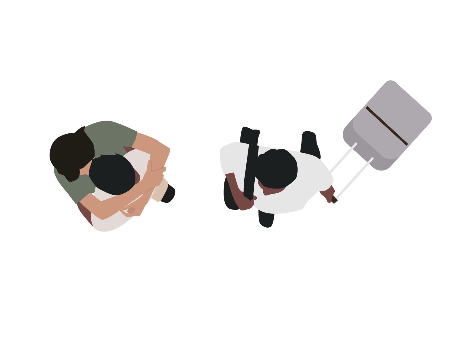 19 Flat Vector People - Top View - Pack of 19 Illustration - AI - Png ...