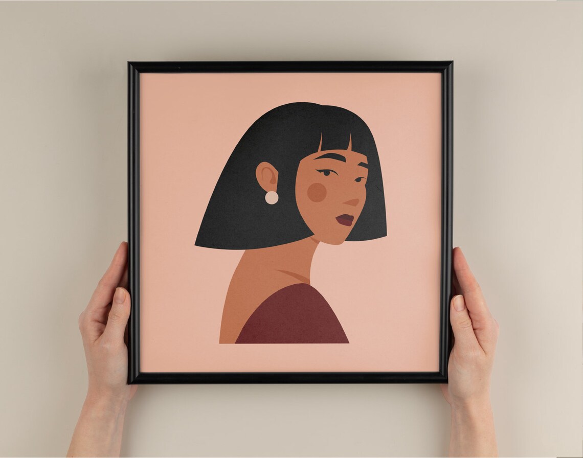 Abstract Woman SVG, Feminine Vector Clipart, Diversity Women, Friends ...
