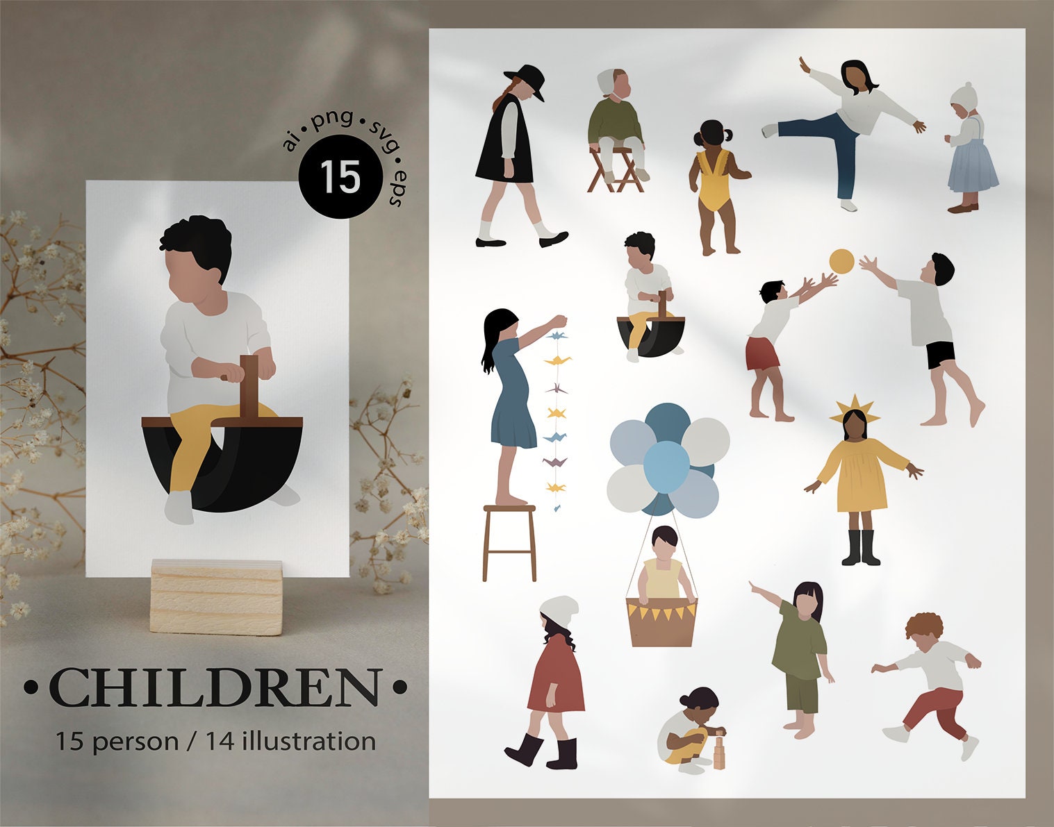 Abstract Children SVG, Vector Children, Baby Clipart, African Baby SVG ...