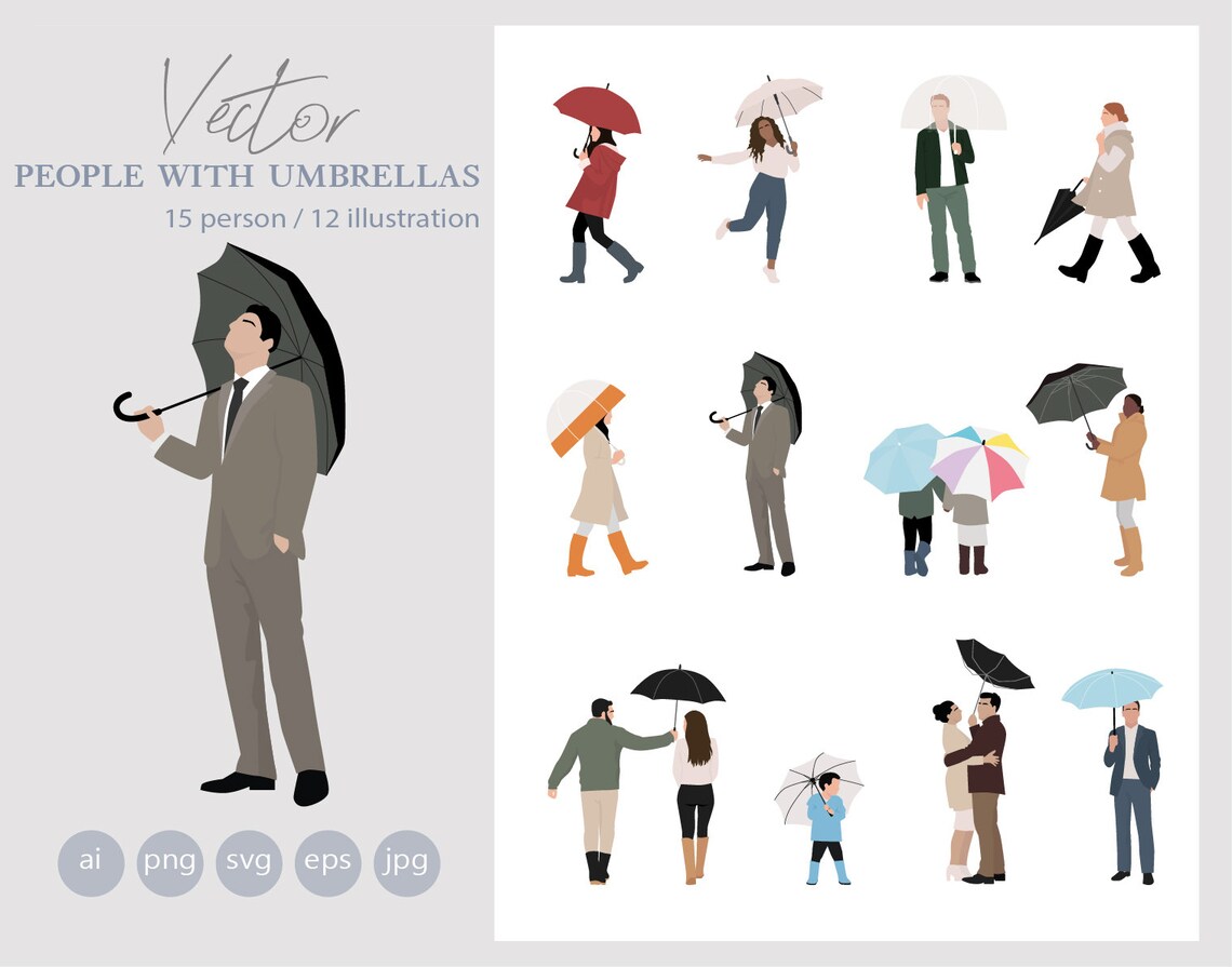 104 BIG SET Flat Vector Cutout People Ai Png Svg - Etsy