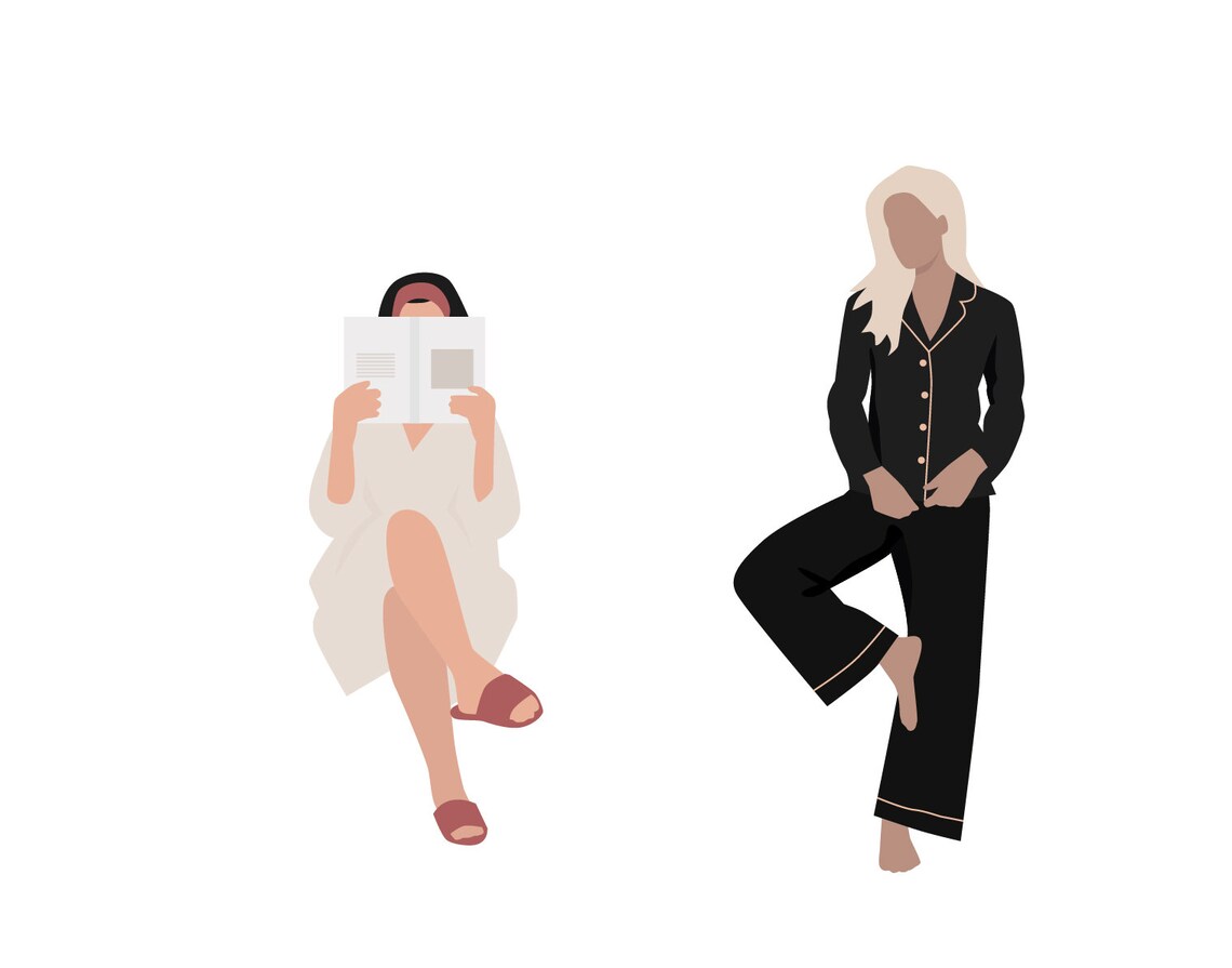 15 Flat Vector People Woman Morning Routine Pack of 15 Illustrations AI ...