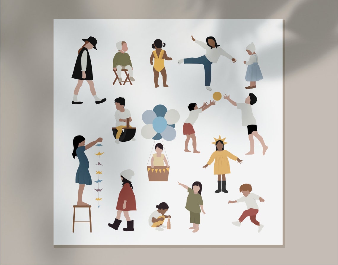 Abstract Children SVG, Vector Children, Baby Clipart, African Baby SVG ...