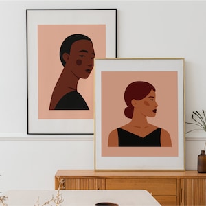 Abstract Woman SVG, Feminine Vector Clipart, Diversity Women, Friends ...