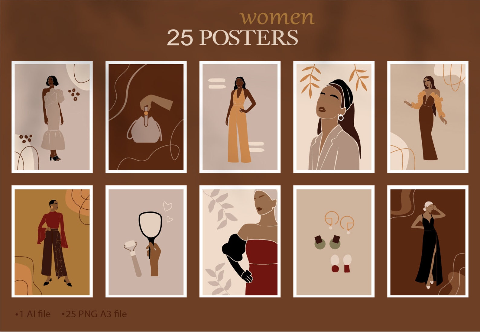 100 Abstract Woman Clipart, Feminine Vector Clipart, Abstract Black ...