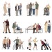 15 Flat Vector People Illustration AI - Old People - Elderly Faceless ...