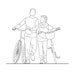 15 Line Vector People Illustration AI - Old People - Elderly Faceless ...