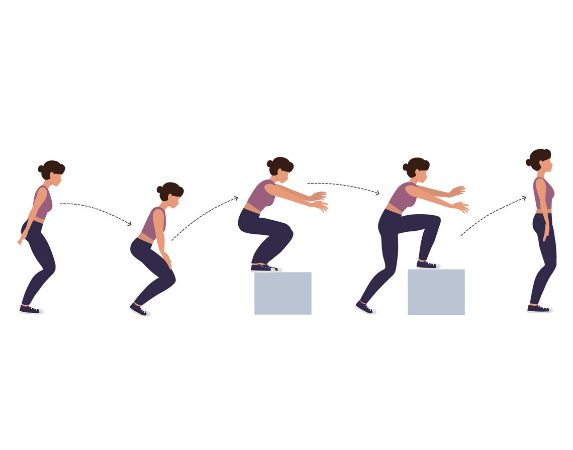 15 Flat Vector People Illustration SPORT EXERCISES Ai Png Jpg Svg Eps ...