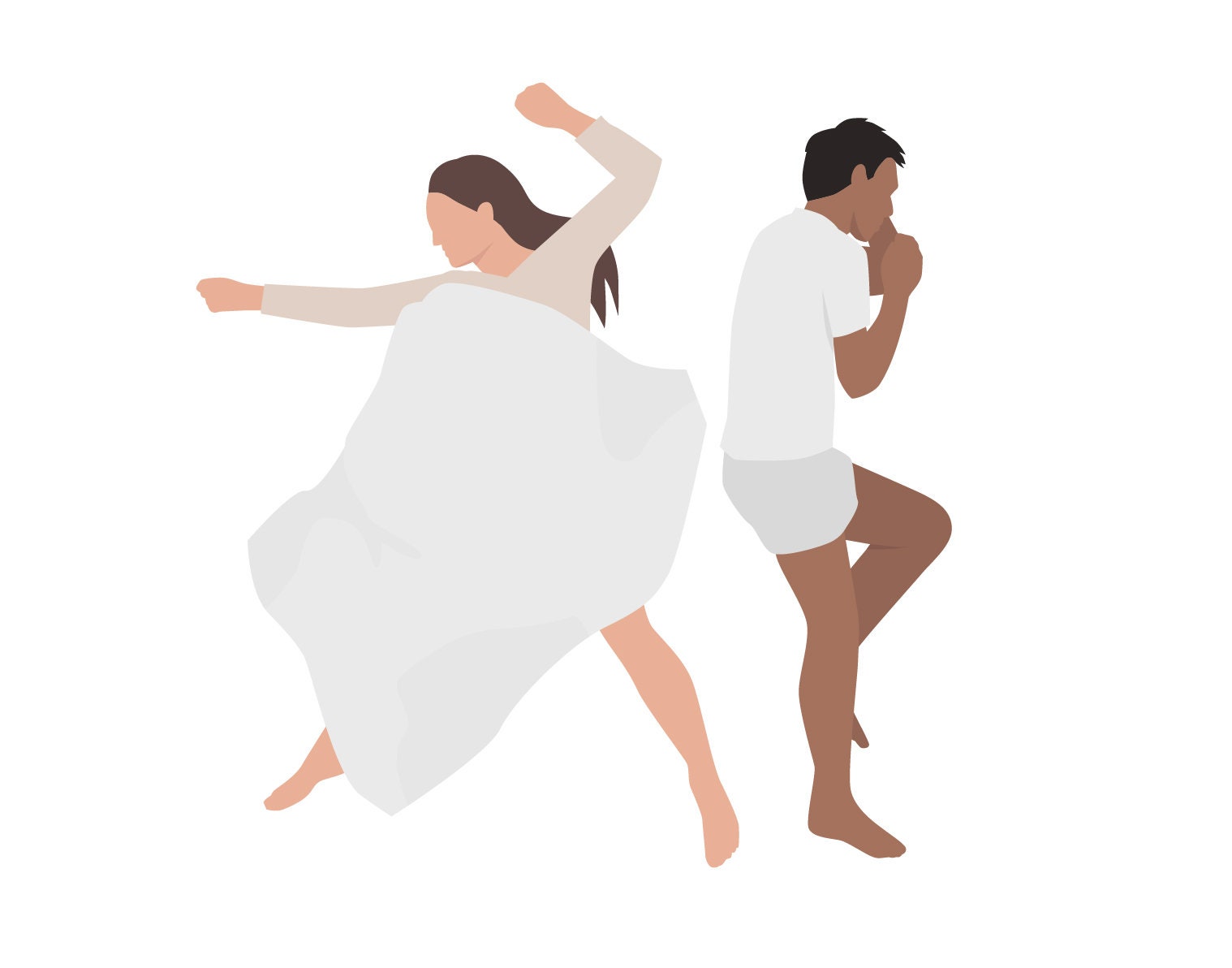 25 Flat Vector People - Sleeping People - Top View - Pack of 22 ...