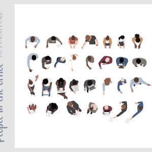 Bundle Flat Vector People - Top View Illustrations - Pack of 112 ...